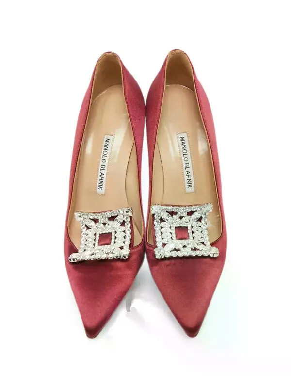 Manolo Blahnik Borlak Crystal-embellished Pumps
