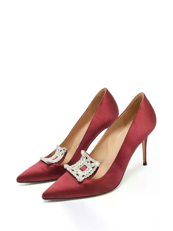 Manolo Blahnik Borlak Crystal-embellished Pumps