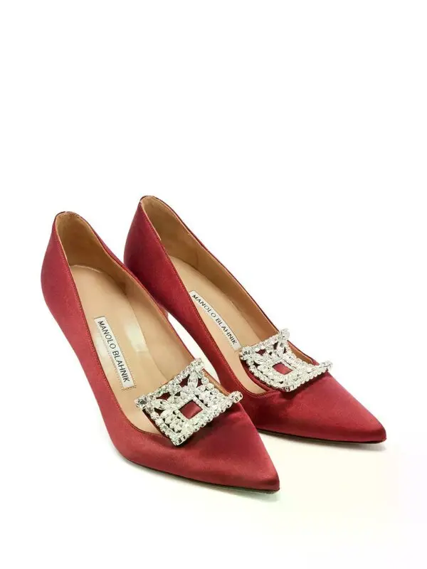 Manolo Blahnik Borlak Crystal-embellished Pumps
