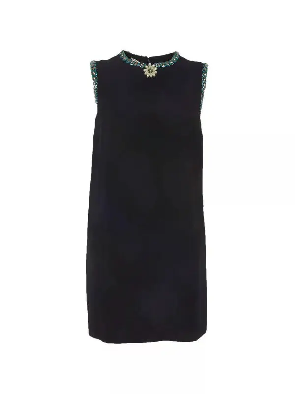 Miu Miu Embellished Sleeveless Mini Dress