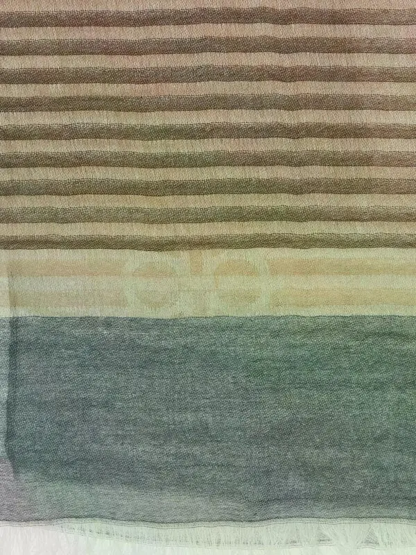 FERRAGAMO Striped Fringed Scarf