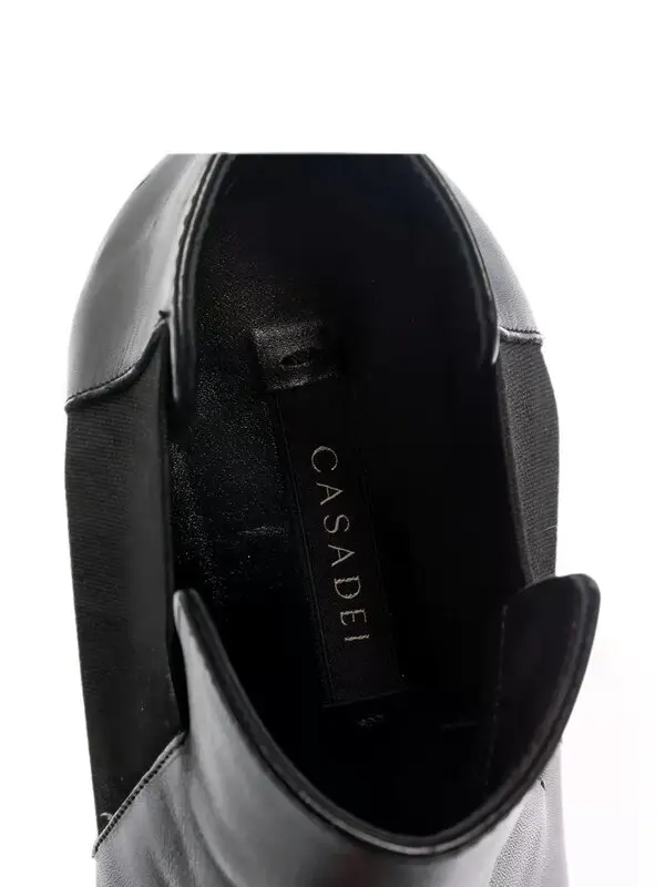 Casadei Calf Leather Platform Ankle Boots