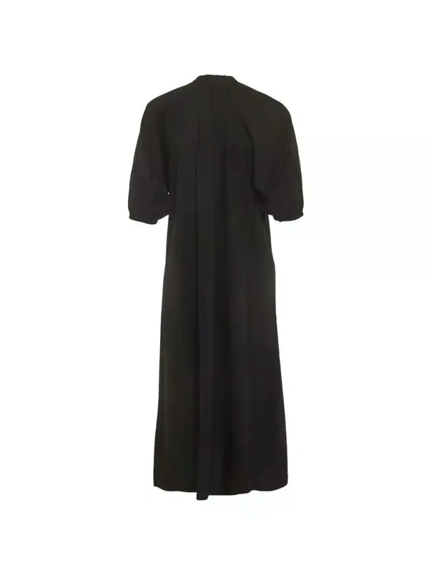 Celine Button-up High-neck Midi Dress