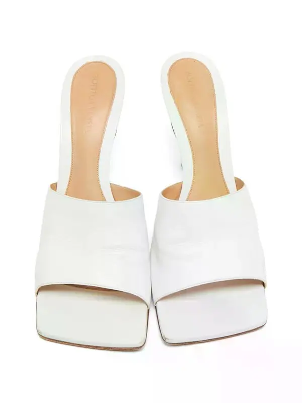 Bottega Veneta Leather Heeled Sandals - White