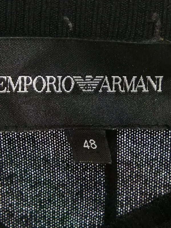 Emporio Armani V-neck Sweater With Embroidered Logo