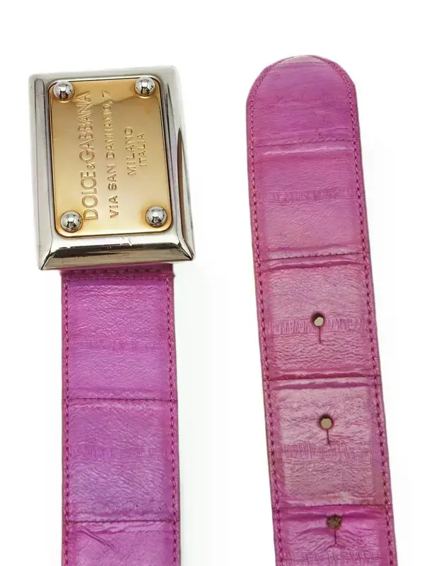 Dolce & Gabbana Logo Plaque Belt