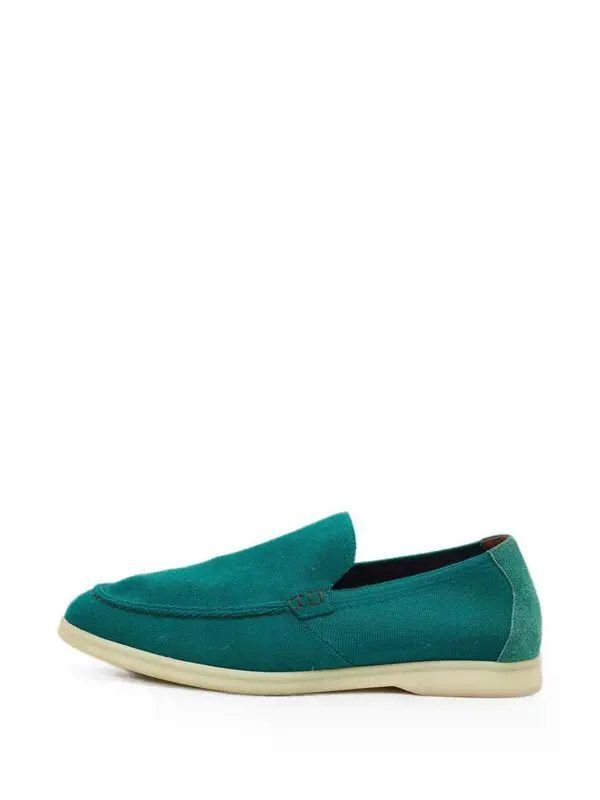 Loro Piana Summer Charms Walk Loafers - Green