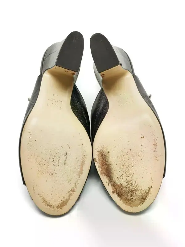 Fendi Leather F Logo Mules
