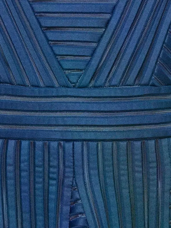 Maje Striped Mesh-panel Minidress