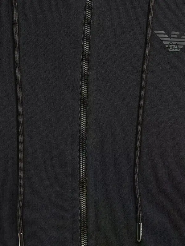 Emporio Armani Logo Detail Zip-up Hoodie