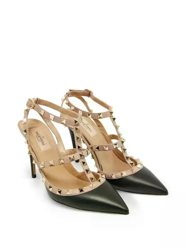 Valentino Garavani Rockstud Ankle-strap Pumps - Black