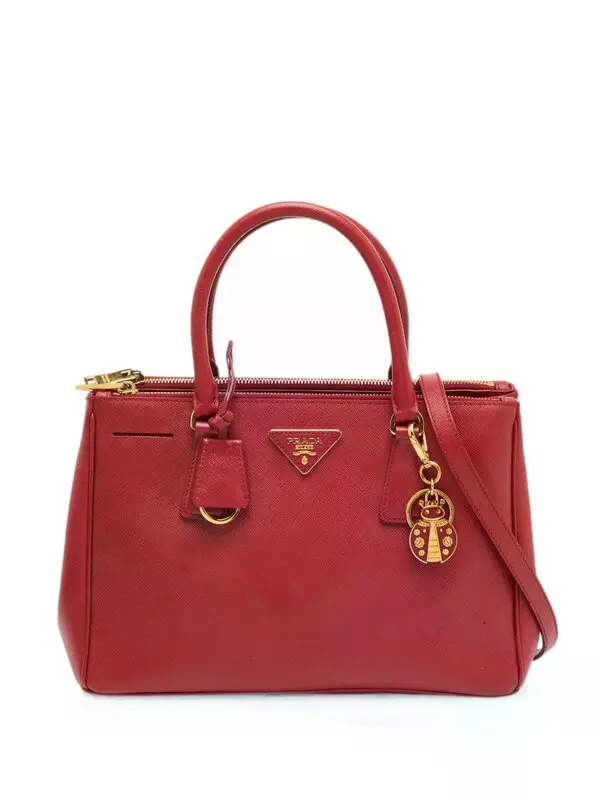 Prada Galleria Saffiano Leather Tote Bag - Red