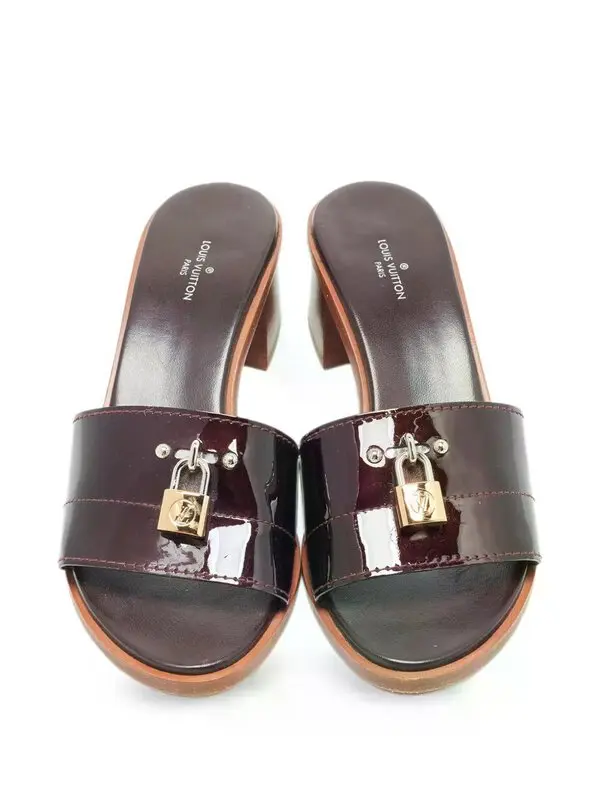 LOUIS VUITTON Lock It Leather Sandals