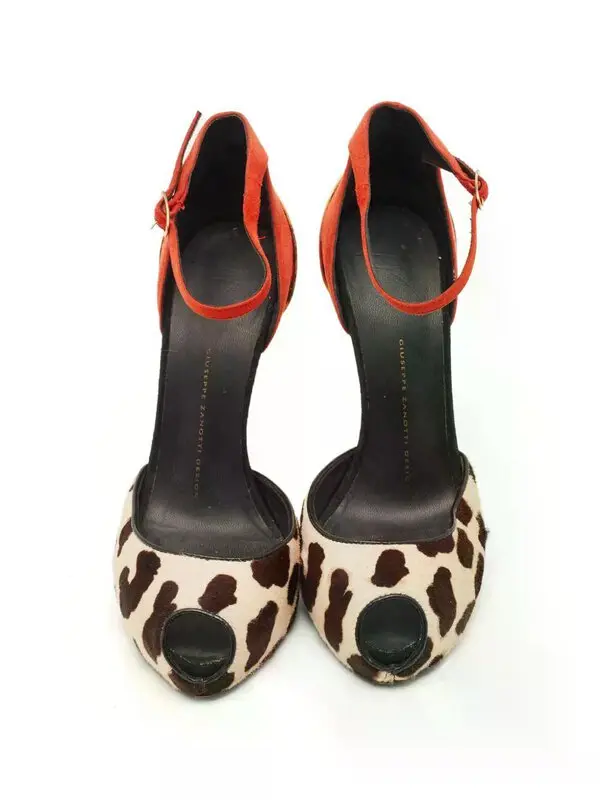 GIUSEPPE ZANOTTI Leopard-print Ankle-strap Sandals