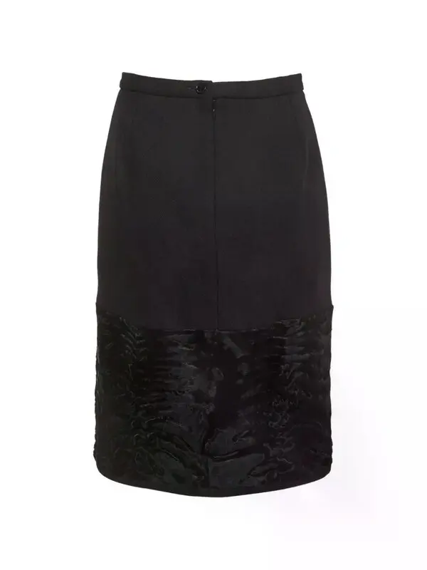 Dolce & Gabbana Fur-trim Midi Skirt