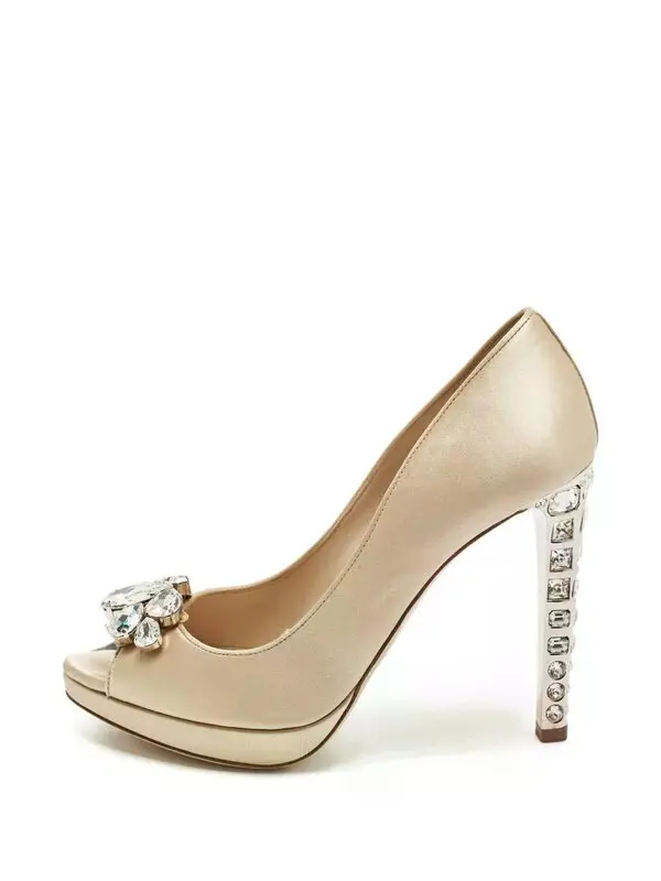 Miu Miu Crystal-embellished Platform Pumps