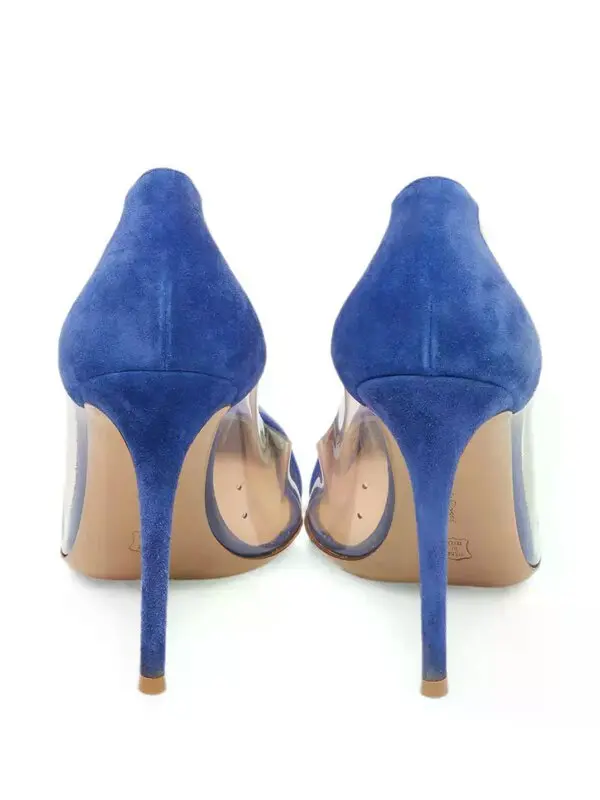 GIANVITO ROSSI Plexi Pointed-toe Suede Heeled Pumps