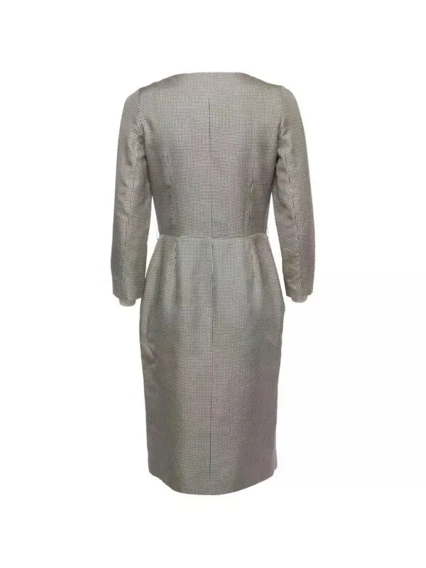 Dior Houndstooth Midi Dress