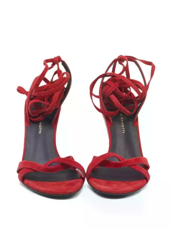 GIUSEPPE ZANOTTI Crystal-embellished Lace-up Sandals