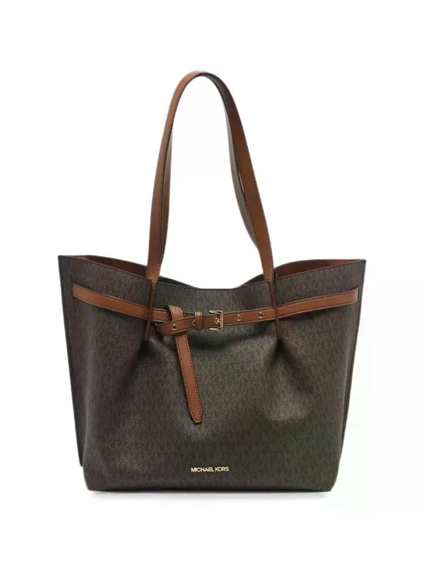 Michael Kors Large Emilia Belted Shoulder Bag - Brown
