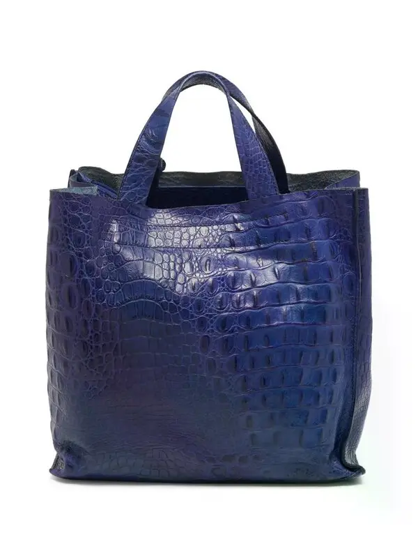 Furla Divide It Croc-embossed Tote Bag
