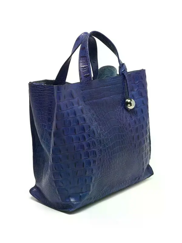 Furla Divide It Croc-embossed Tote Bag