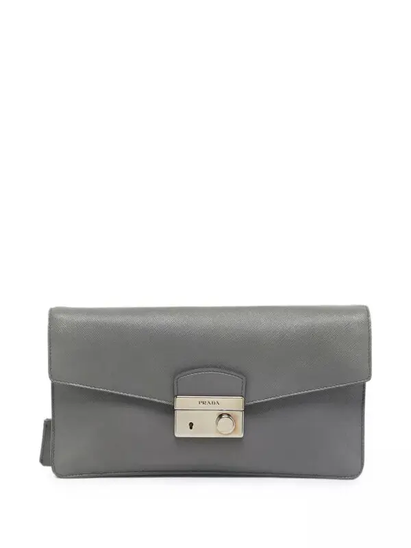 Prada Saffiano Soft Clutch Bag