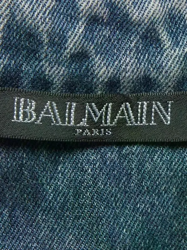 Balmain Faded Denim Sleeveless Shirt