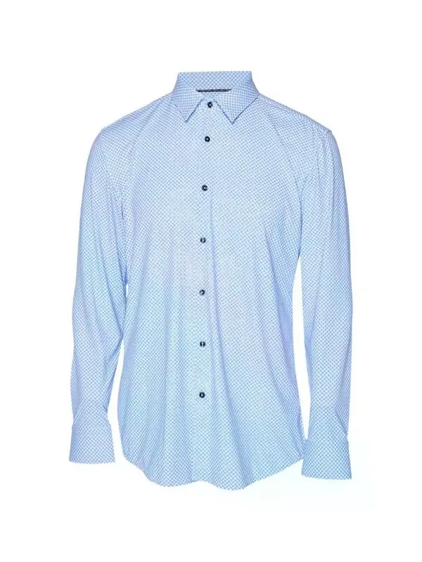 BOSS Printed Slim-fit Shirt - Blue