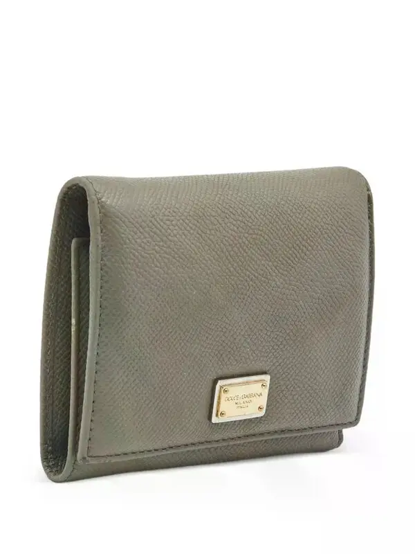 Dolce & Gabbana Logo-plaque Tri-fold Wallet - Grey