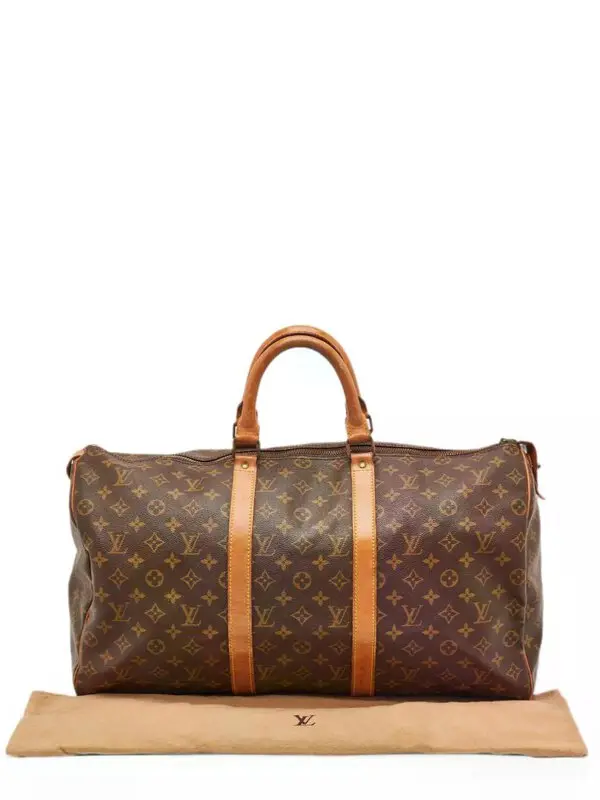 LOUIS VUITTON 1982 Keepall 50 Monogram Holdall - Brown