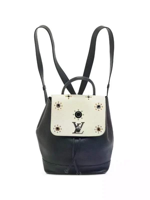 LOUIS VUITTON 2017 Lockme Mechanical Flowers Backpack - Black