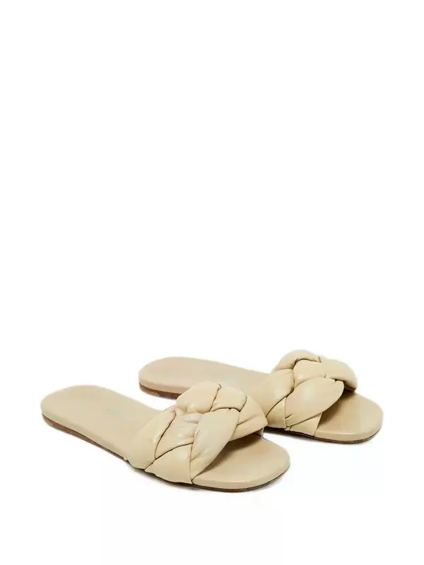 Miu Miu Braided Leather Slides