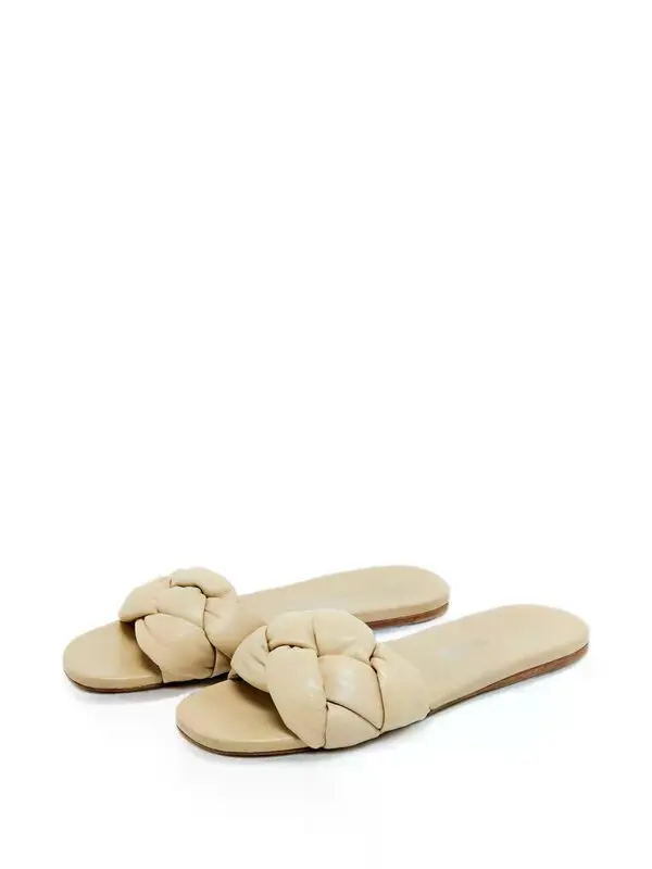 Miu Miu Braided Leather Slides