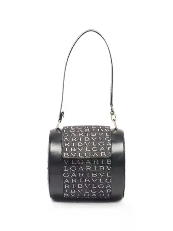 BVLGARI Cylinder Logo-print Tote Bag - Black
