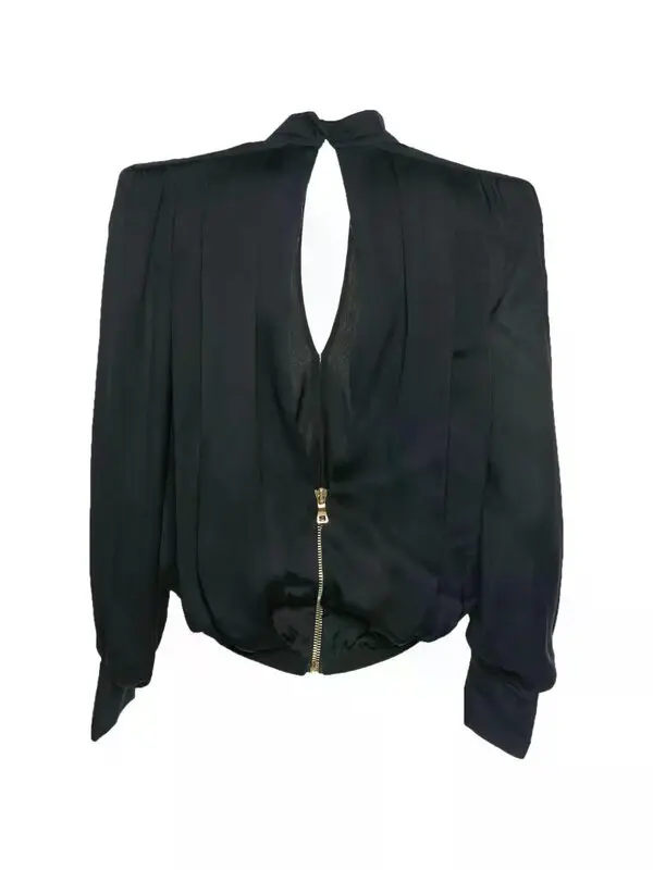 Balmain Draped Satin Blouse