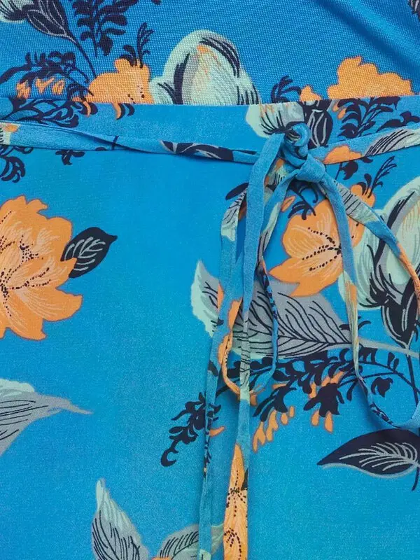 Diane Von Furstenberg Silk Floral-print Wrap Mini Dress