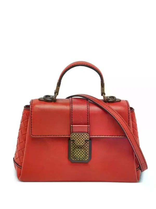 Bottega Veneta Mini Piazza Top Handle Bag - Red