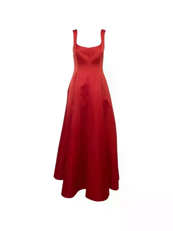 Carolina Herrera Maxi Flared Dress - Red