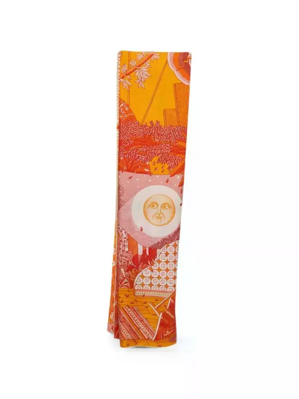 Hermès Acte Iii Scene I La Clairière Silk Scarf - Orange