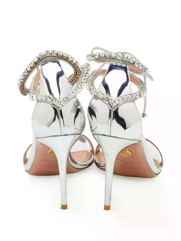 AQUAZZURA Embellished Ankle-wrap Sandals