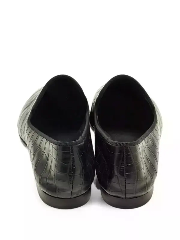 GIUSEPPE ZANOTTI Croc-embossed Smoking Slippers