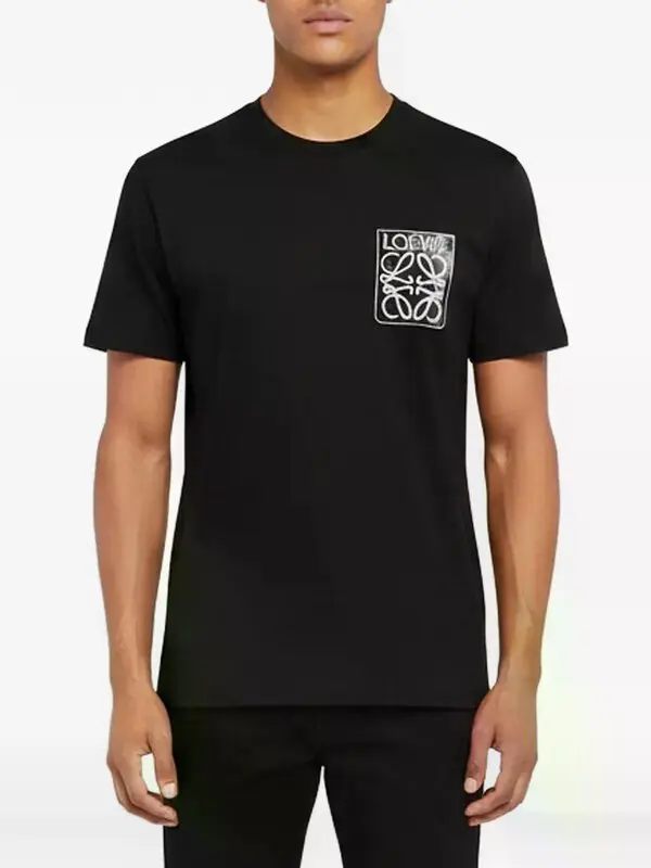 Loewe Anagram Patch Cotton T-shirt - Black