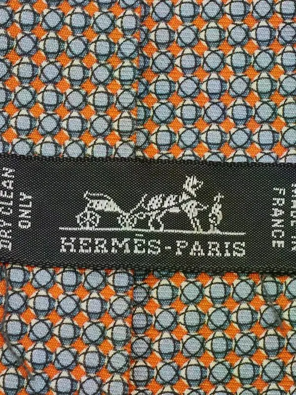 Hermès Patterned Silk Tie