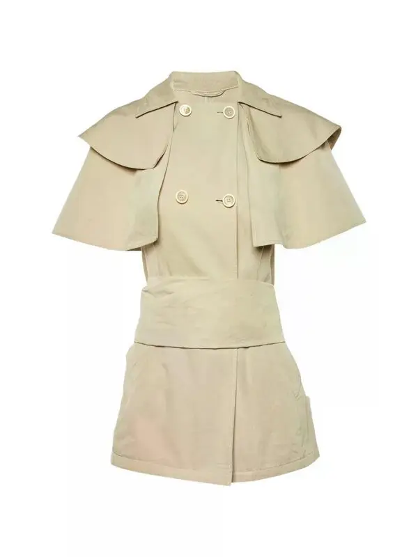 Prada Cape-sleeve Belted Coat
