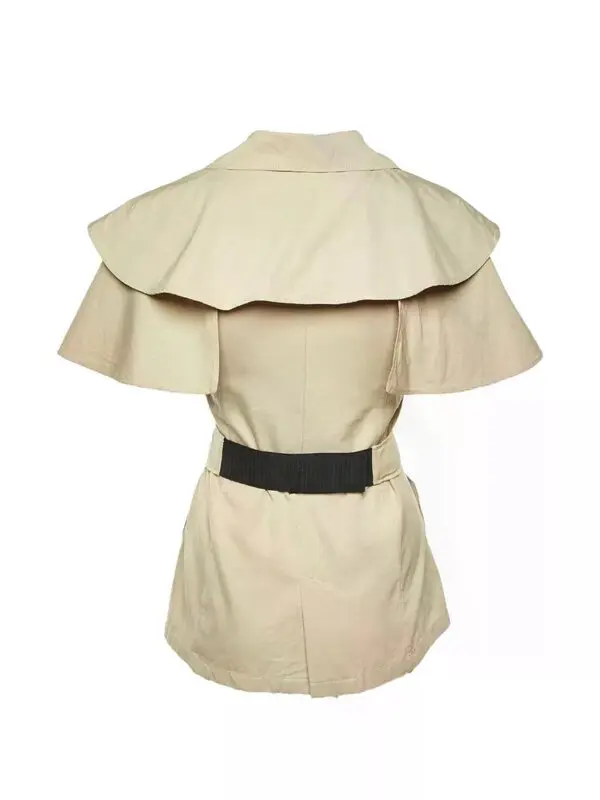 Prada Cape-sleeve Belted Coat