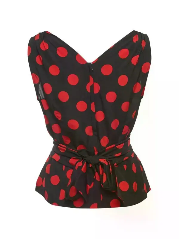 Dolce & Gabbana Polka-dot Wrap Top