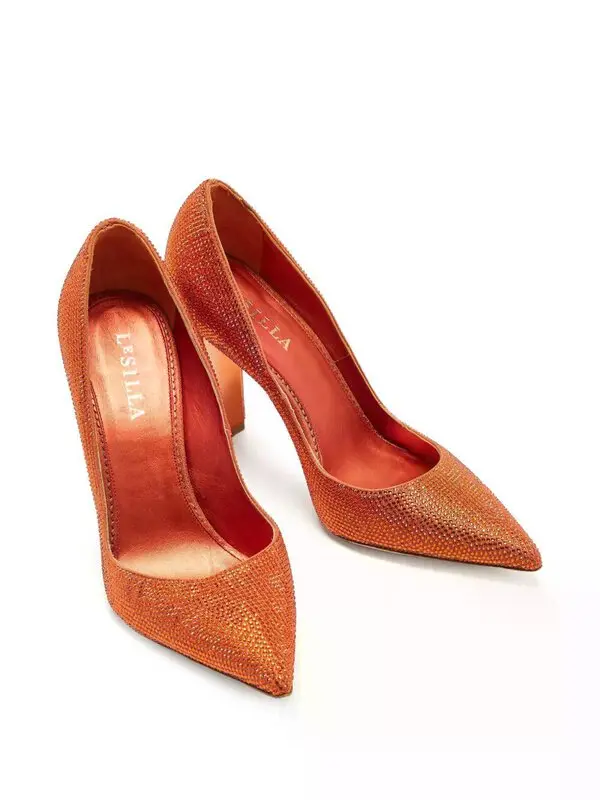 LE SILLA Crystal-embellished Pointed-toe Pumps