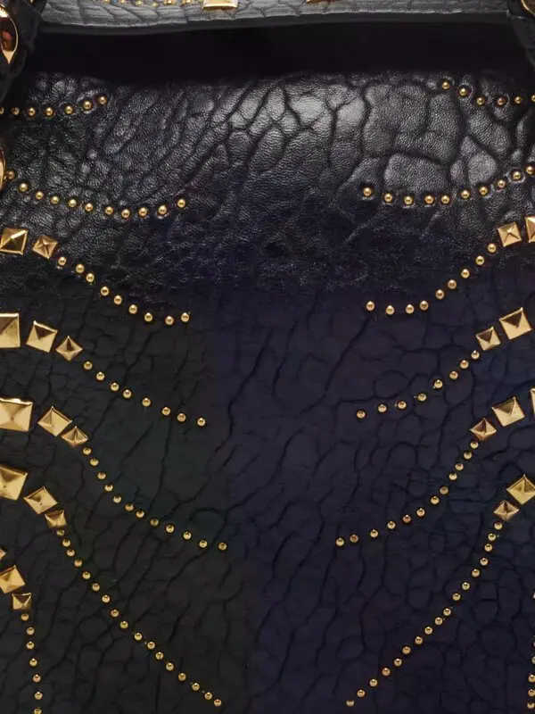 Roberto Cavalli Regina Studded Leather Tote Bag