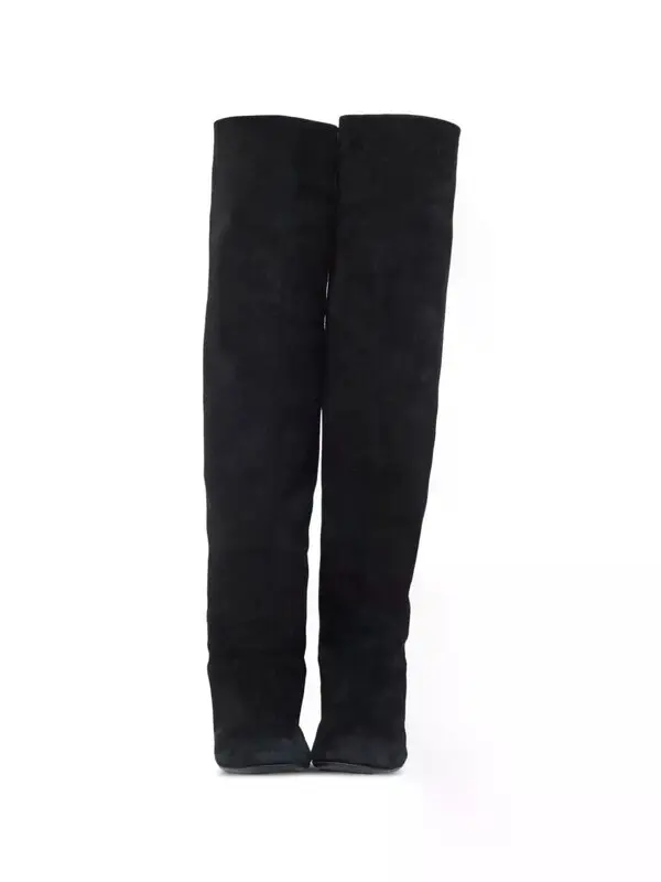 GIUSEPPE ZANOTTI Suede Knee-high Boots - Black